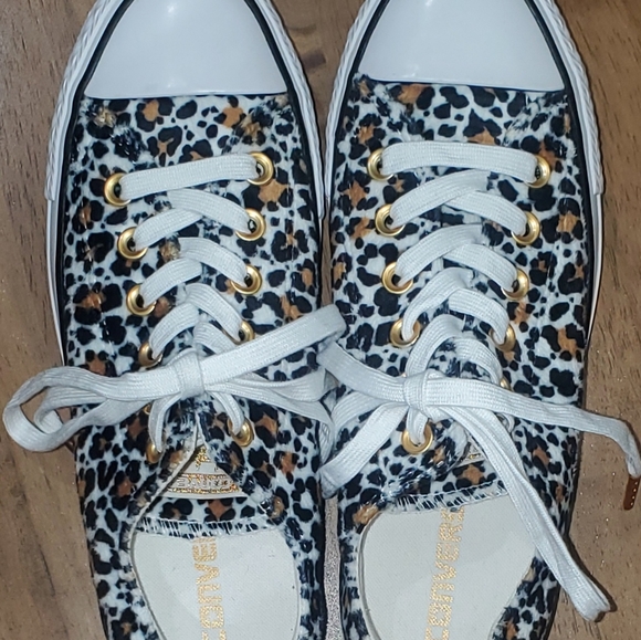Converse | Shoes | Furry Leopard Converse Allstars | Poshmark